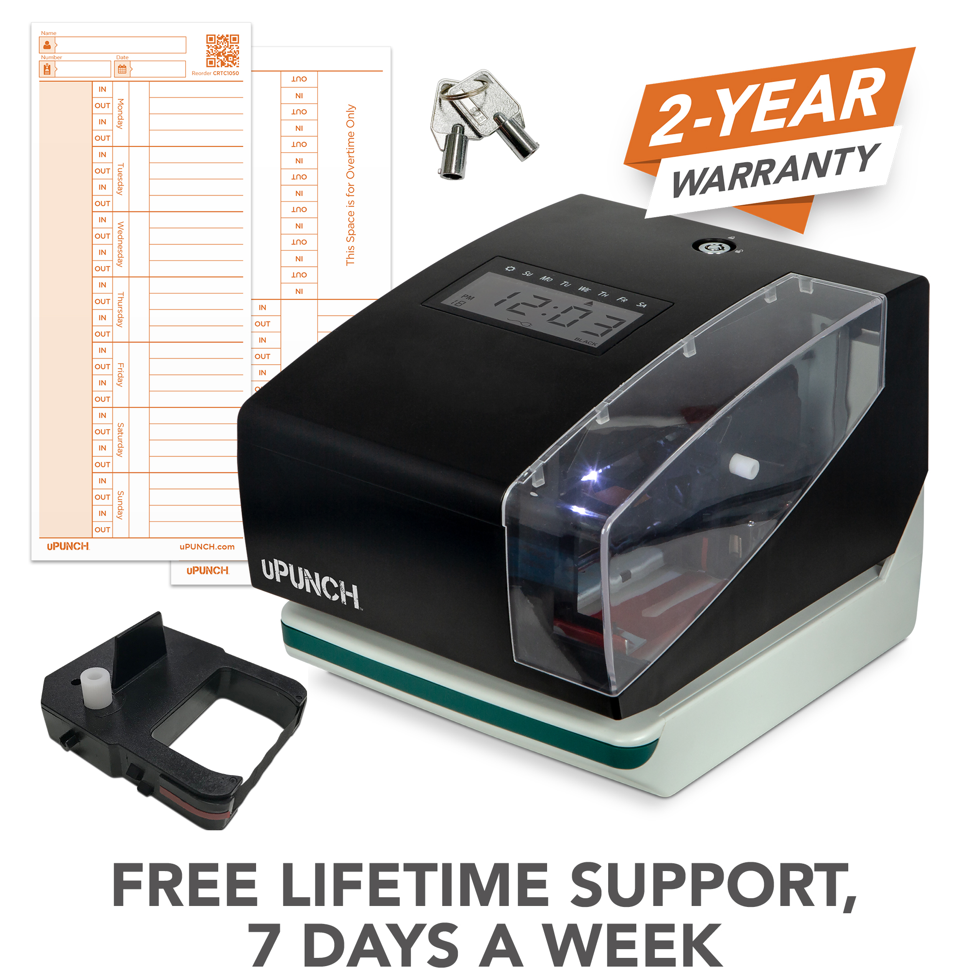 UPunch Digital Time Clock Date Stamp CR1000 Time Clock Market UPunch Digital Time Clock Date Stamp CR1000 Time Clock Market