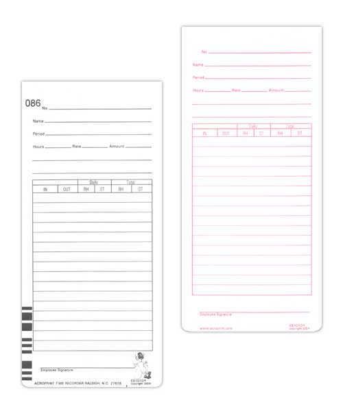 Time Cards: ES1000 Totalizing Payroll Recorder - Time Clock Market